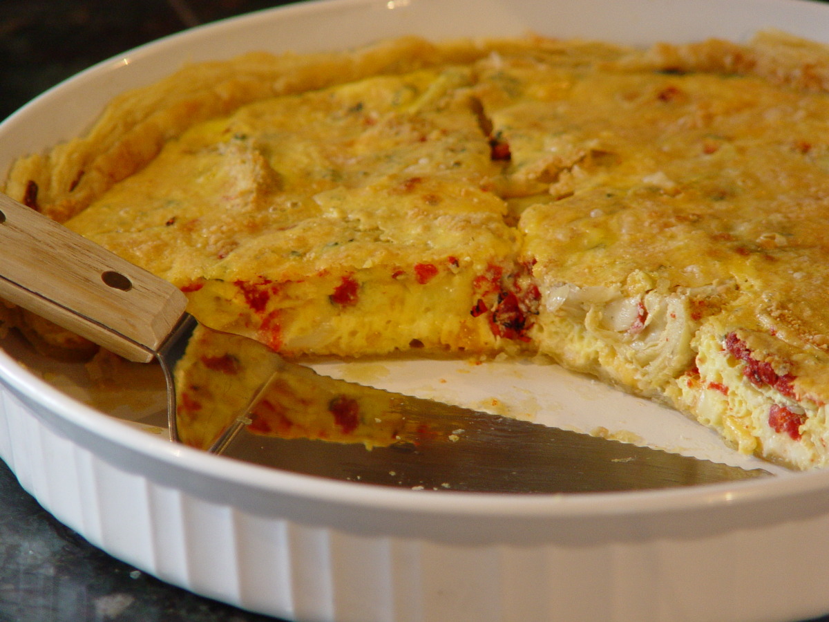 how long to cook artichoke quiche