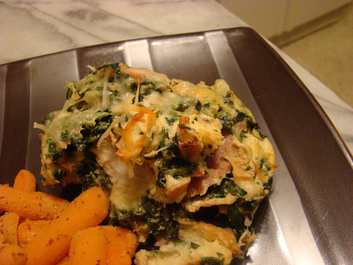 Midwestern Spinach & Cheese Savoury Bread Pudding Recipe - Food.com