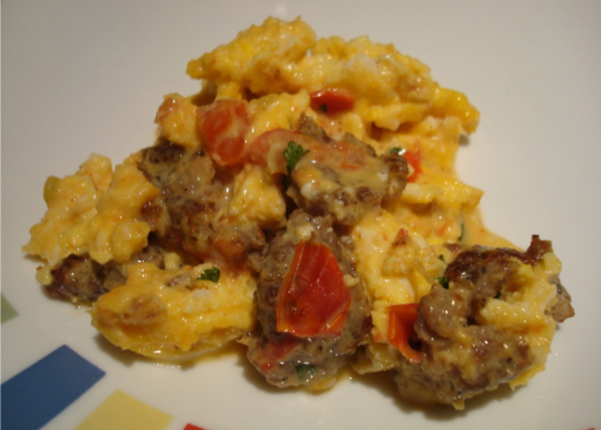 how to make scrambled eggs with velveeta cheese