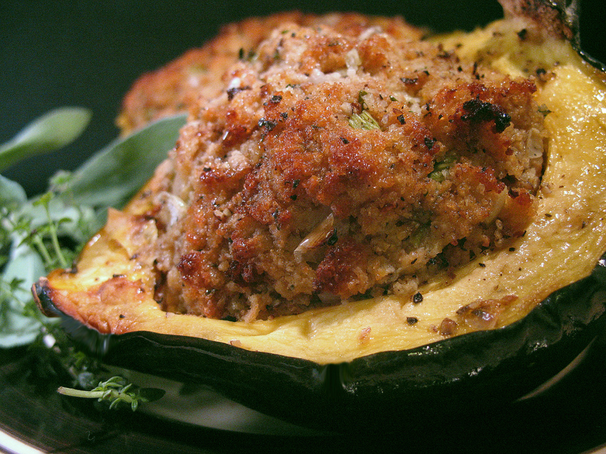 Southern Cornbread Dressing in Acorn Squash Recipe - Thanksgiving.Food.com