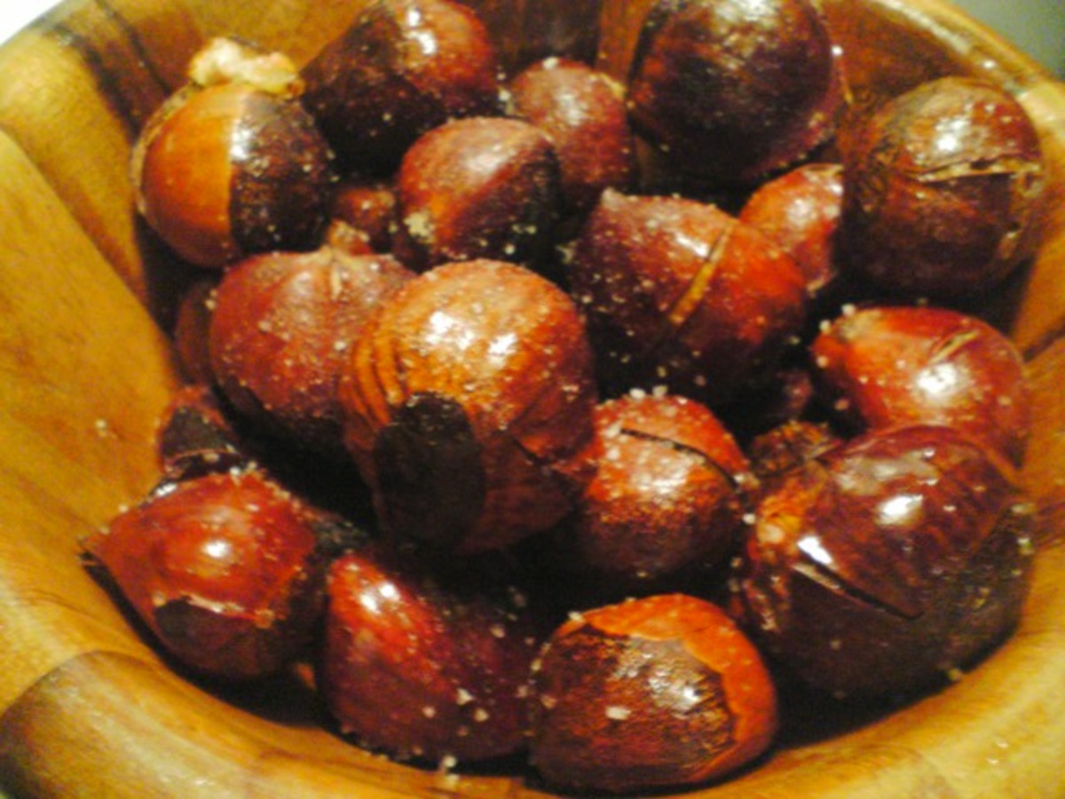how to cook chestnuts in fire