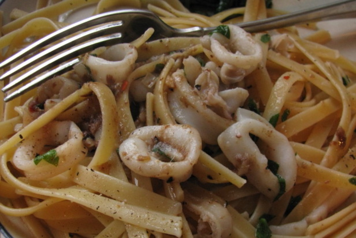 how to cook calamari linguine