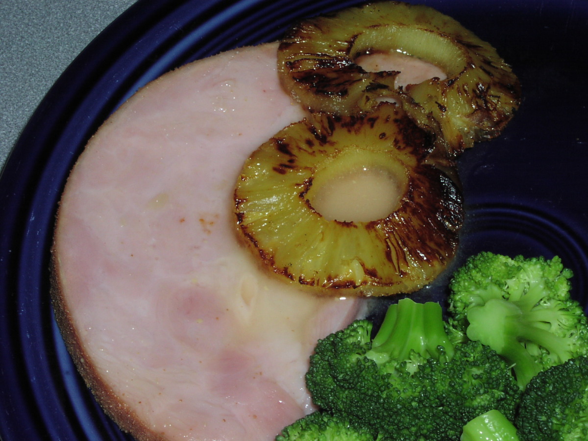 how to cook a ham steak with pineapple