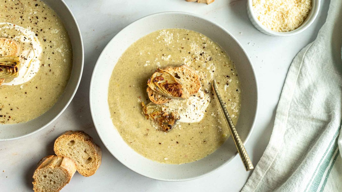 how to cook artichokes soup