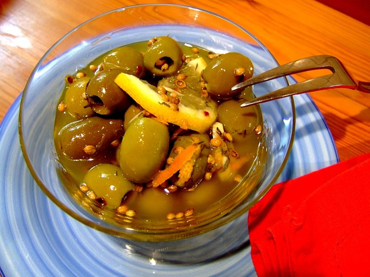 how to make green olives in oil