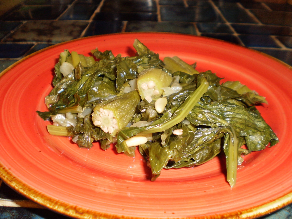 how to cook okra greens