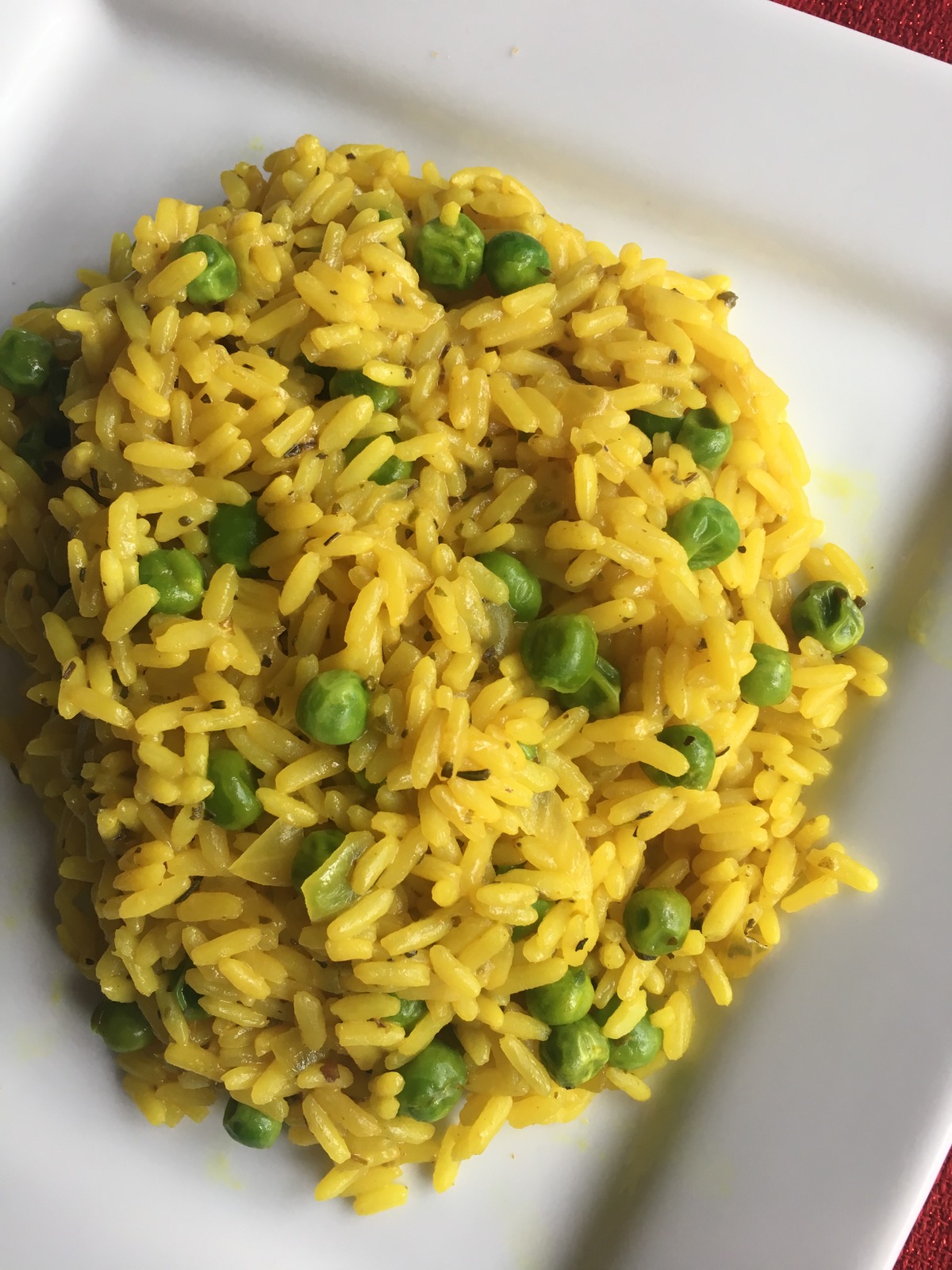 how to cook rice with green peas