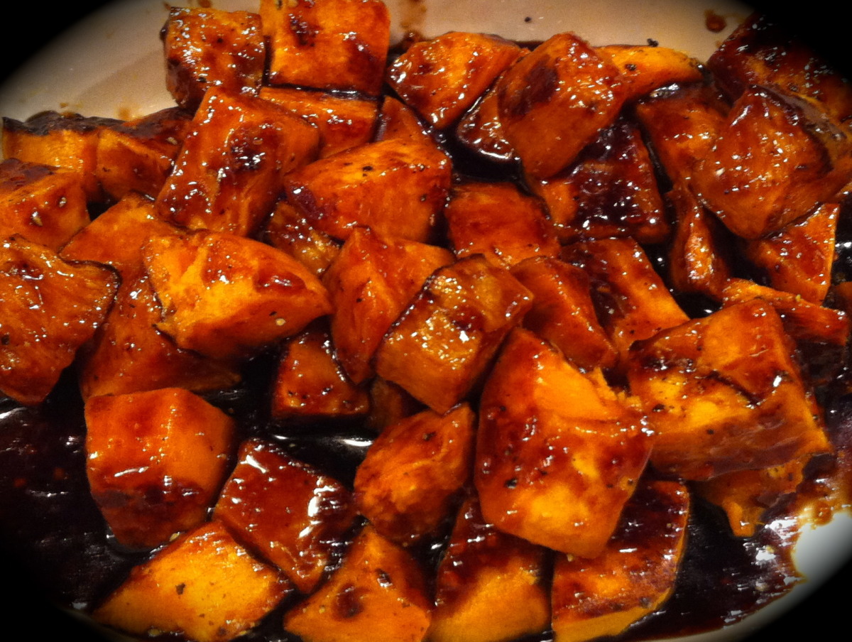 Roasted Sweet Potatoes With Orange Marmalade and Balsamic Glaze Recipe ...
