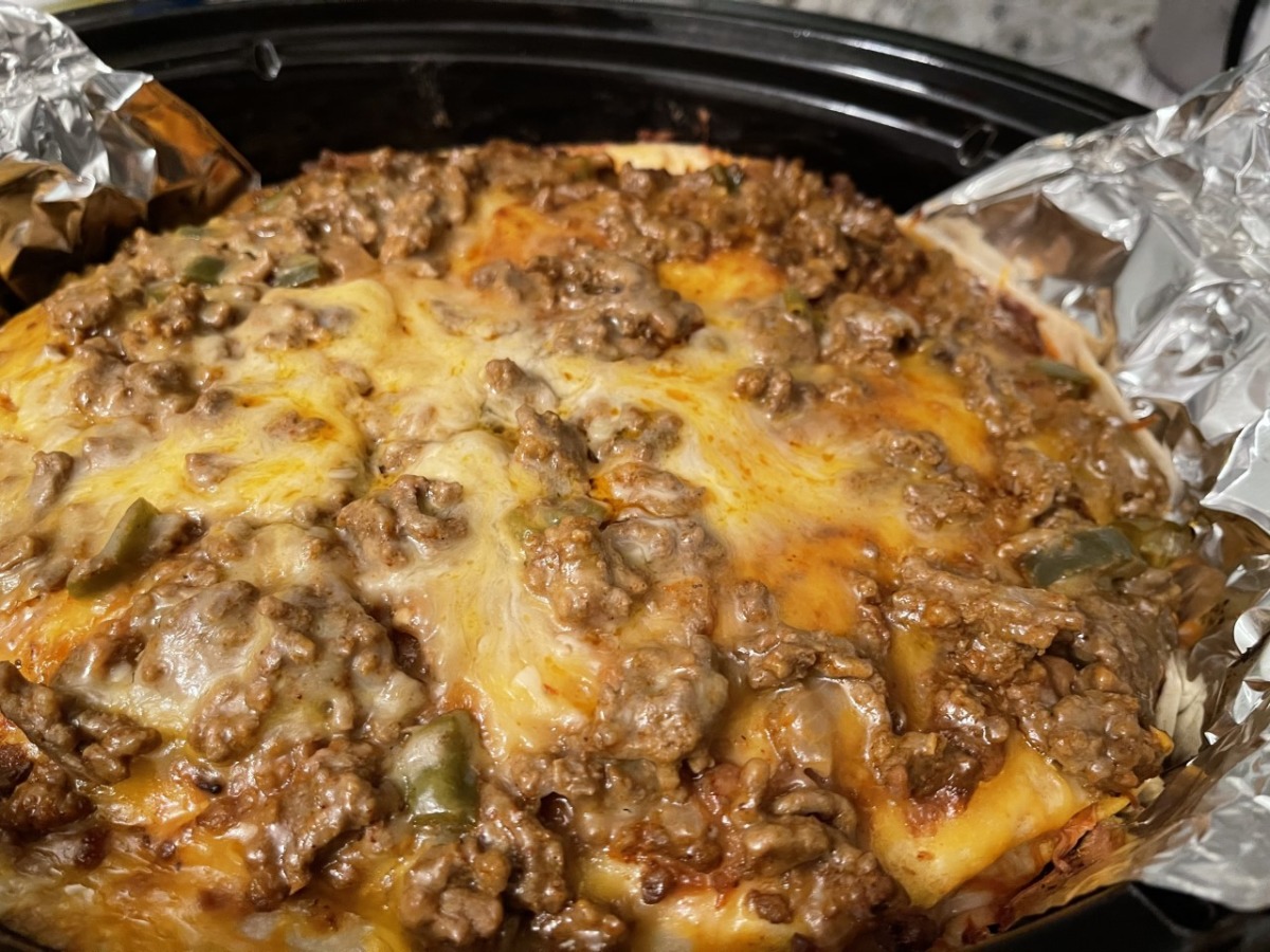 Beef 'n Bean Burrito Stack (Crock Pot, Slow Cooker) Recipe - Mexican ...