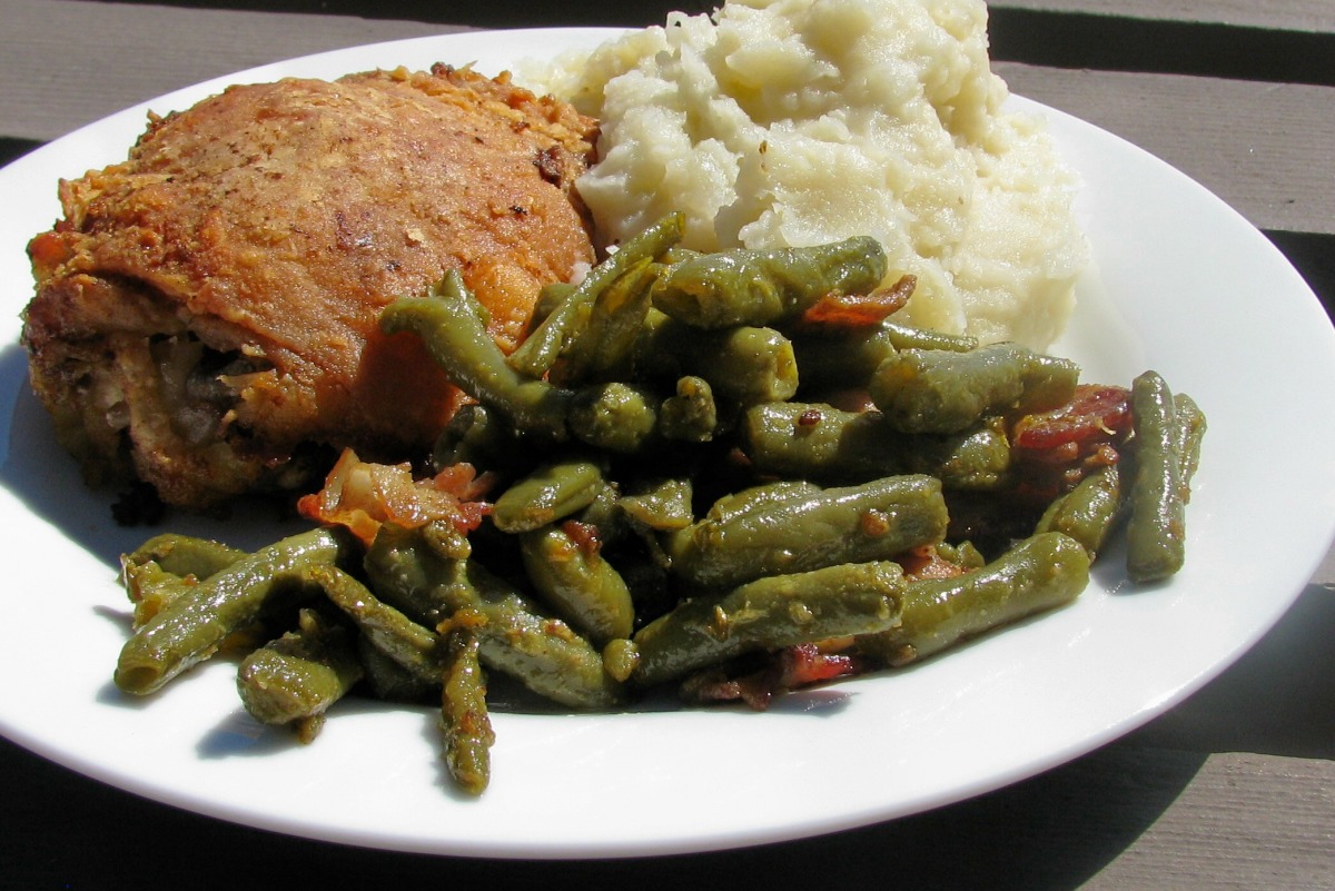 how to cook green beans with fatback