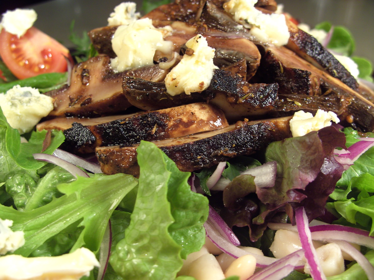 how to cook portobello mushrooms for salad
