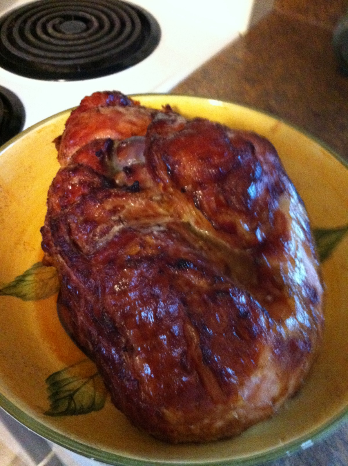Bone-In Ham on the Barbecue With Honey-Butter Glaze Recipe - Christmas ...