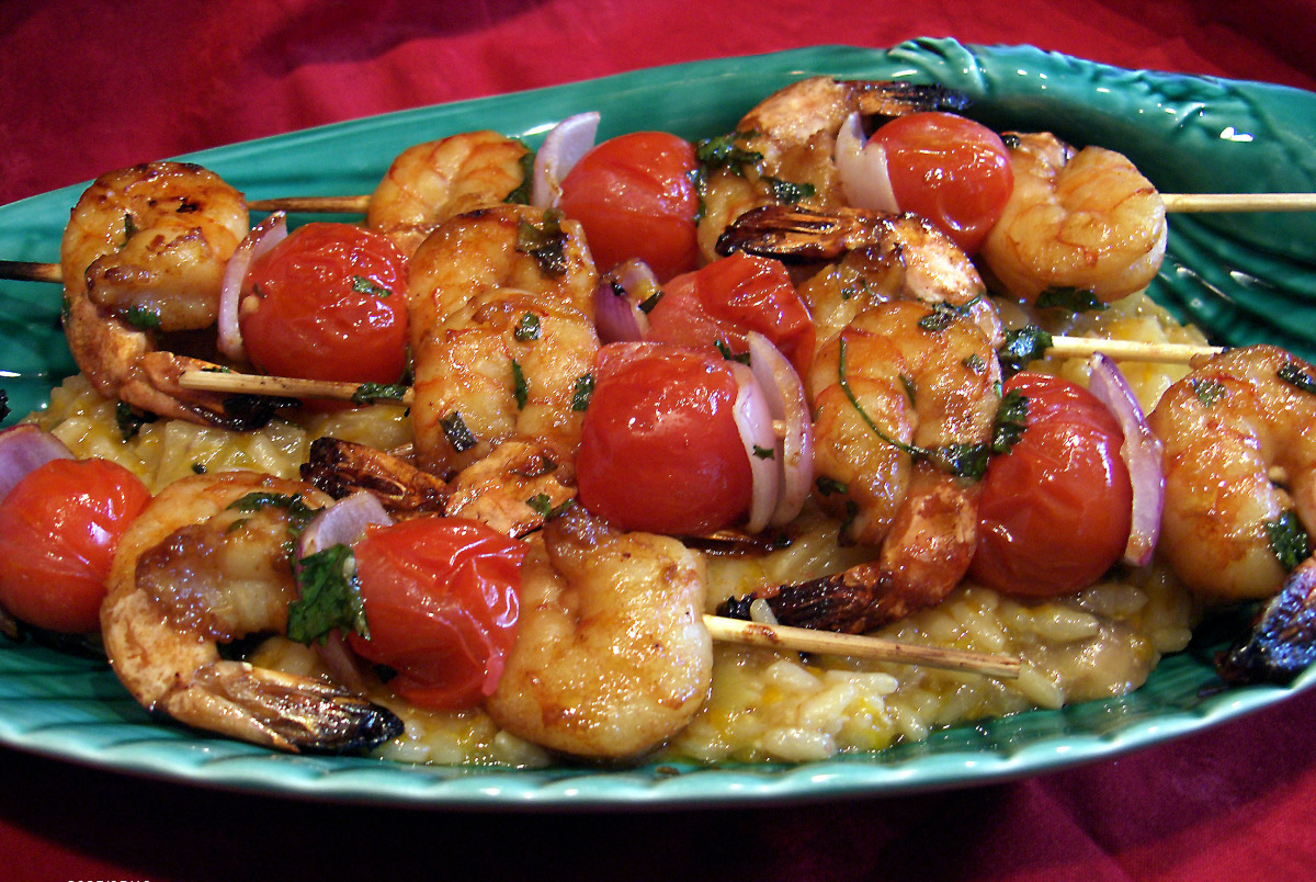 how to cook king prawns on a barbecue