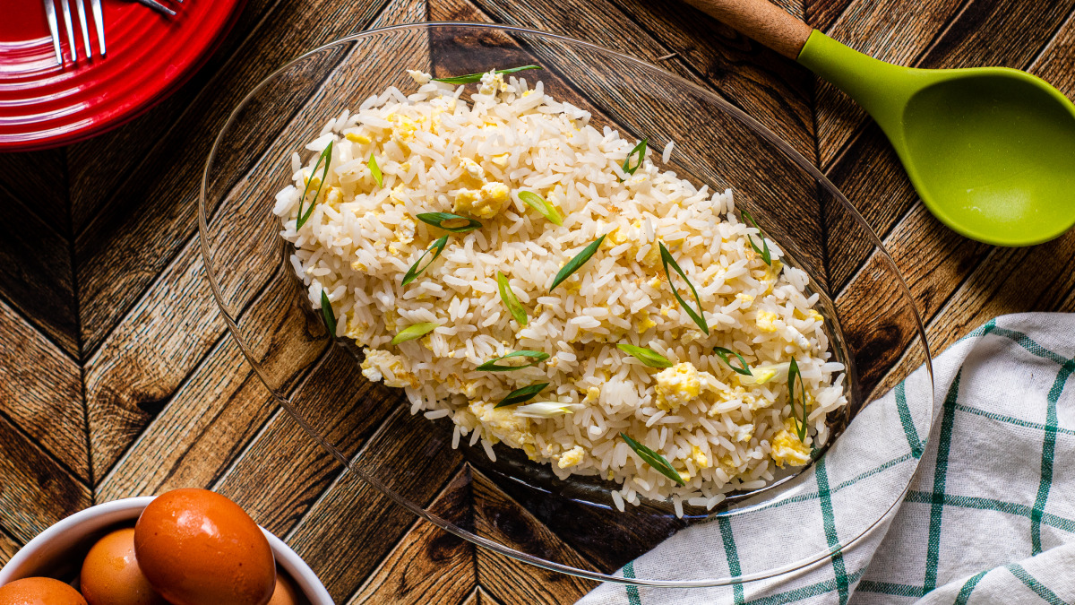 how to cook egg and rice
