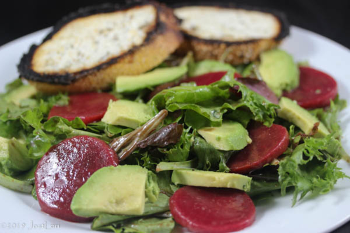 Avocado, Beet and Arugula Salad With Chevre Tartine Recipe - Food.com