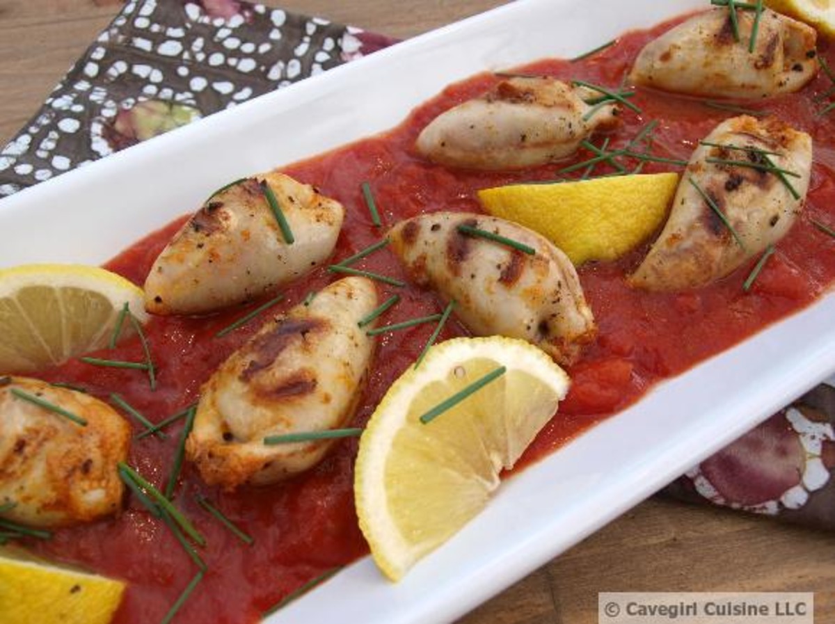 how to cook calamari stuffed with crab