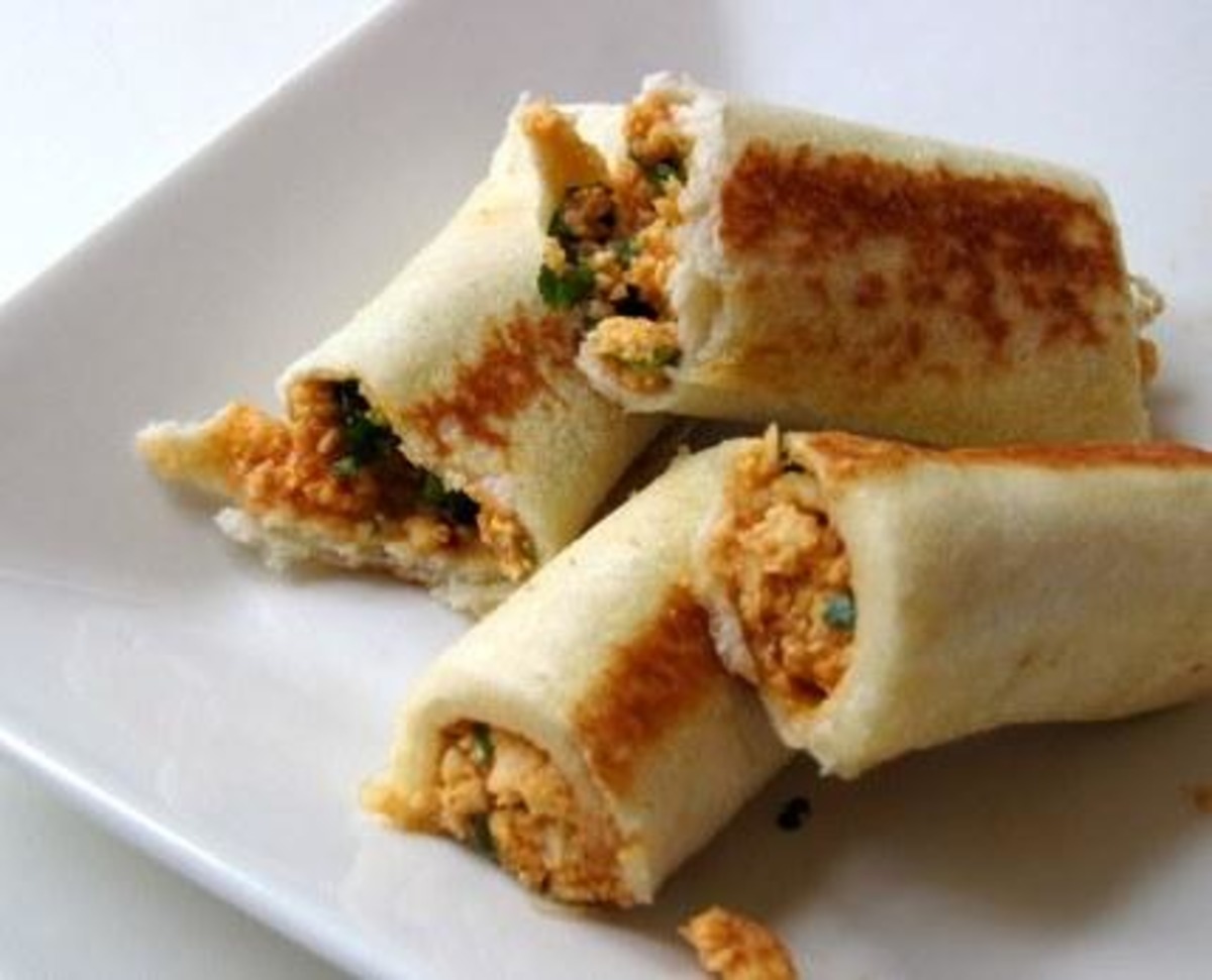 single egg paneer roll