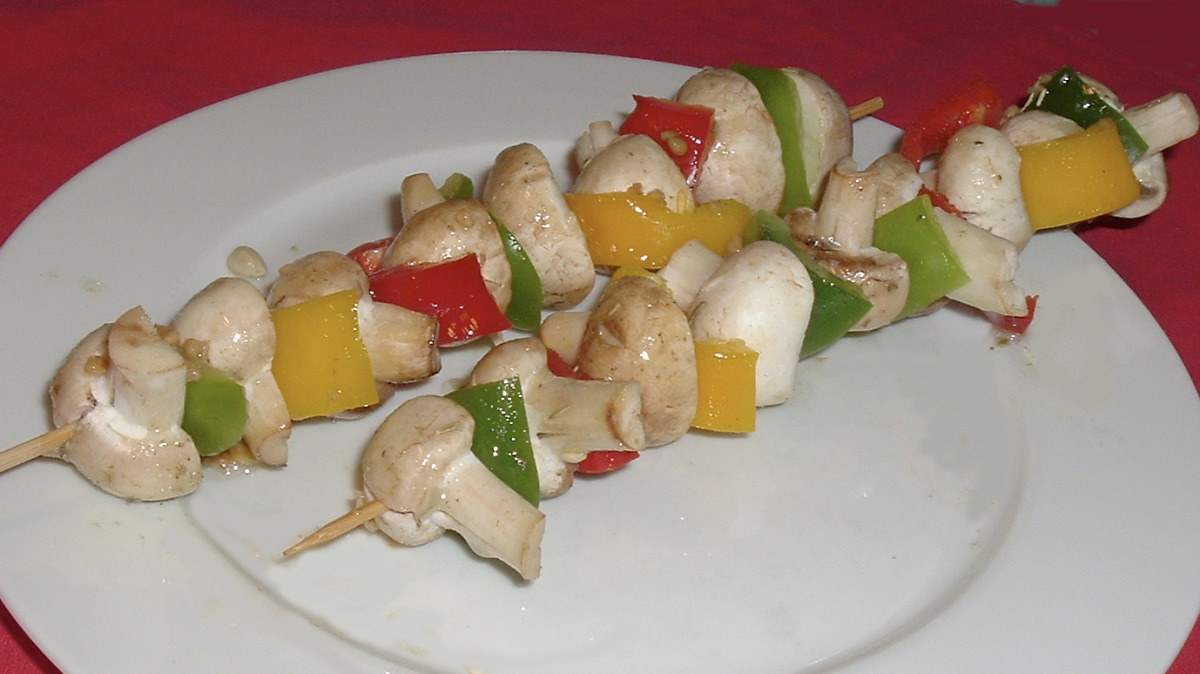 how to make mushroom kabobs in the oven