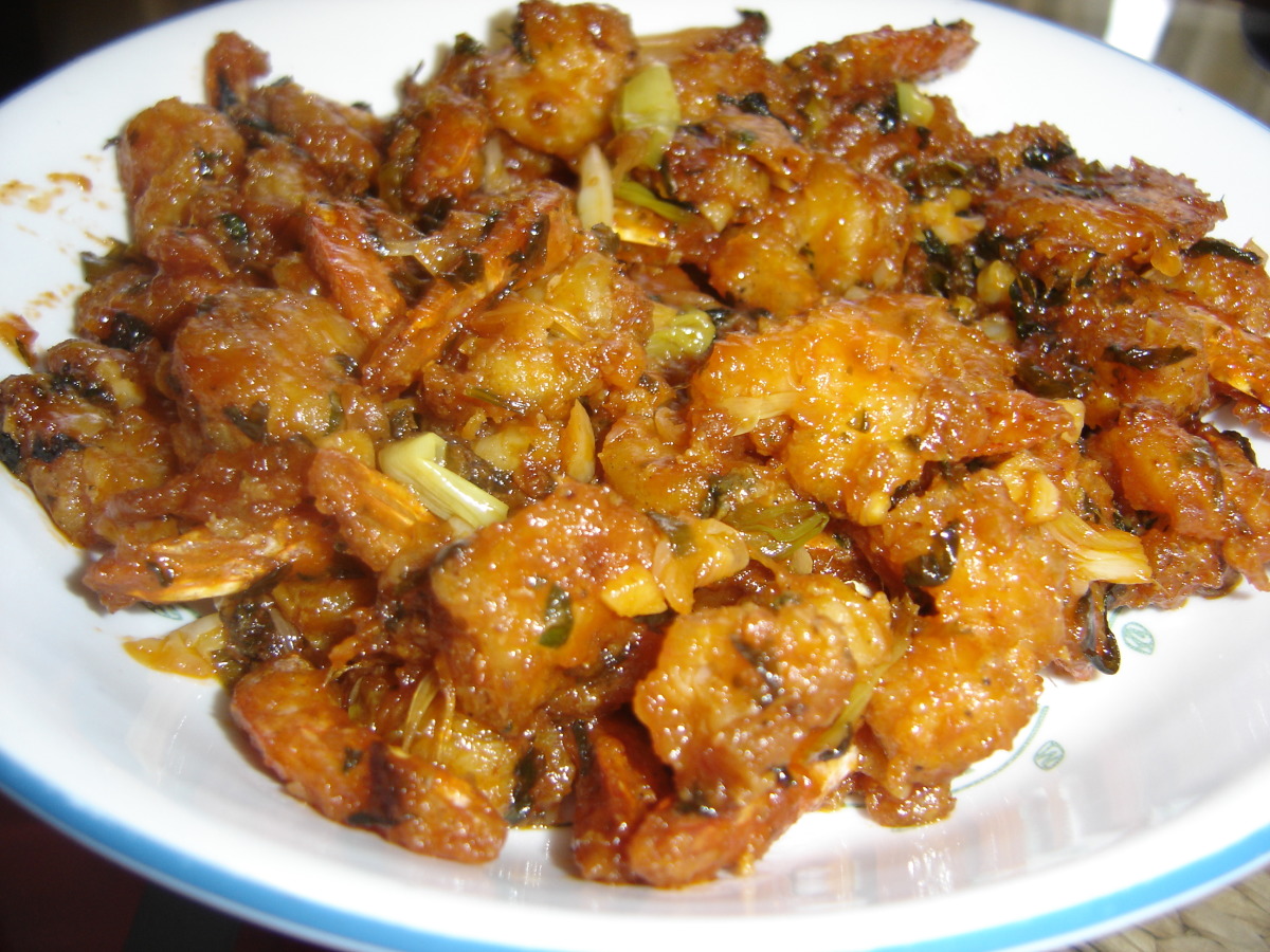 how to make prawns manchurian