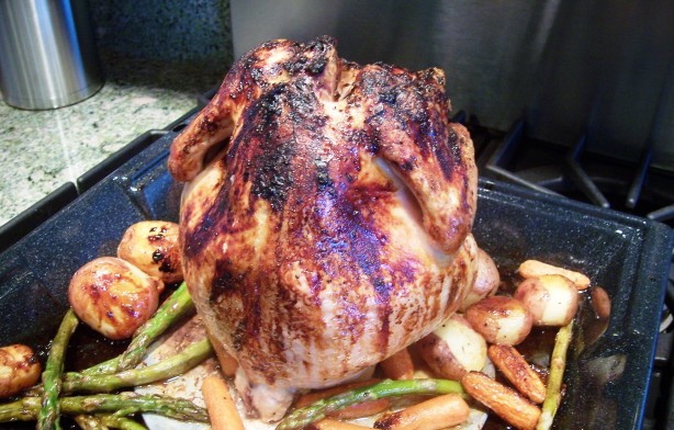 Roasted Chicken With Spring Vegetables And Lemon-Honey Sauce Recipe ...