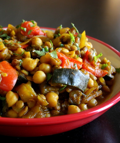 Moroccan Eggplant With Garbanzo Beans Recipe - Food.com