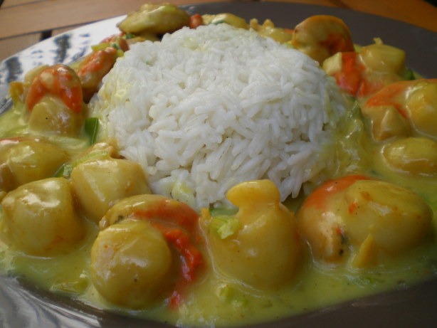 Curried Scallops With Rice Recipe - Food.com